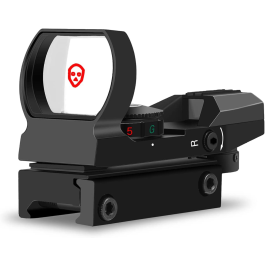 HIMIFOY 2022 Gun Sight Scope Reflex Sight Red Green Dot, Skull Smiley 4 Retticle Special with ...