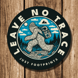 Leave No Trace, Just Footprints 4" Decal