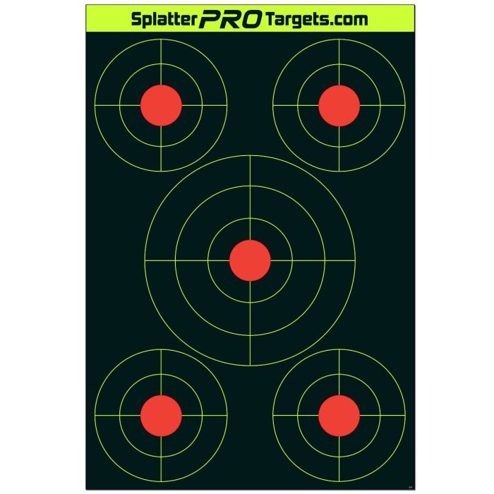 12X18 Multi Bullseye Target from Splatter Pro Targets