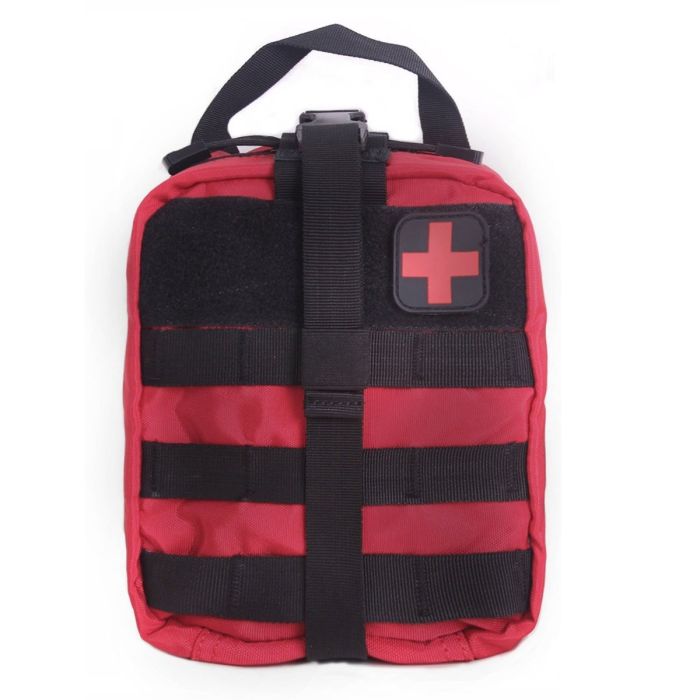 Unigear Red Tactical Molle Rip-Away EMT Medical First Aid Utility Pouch