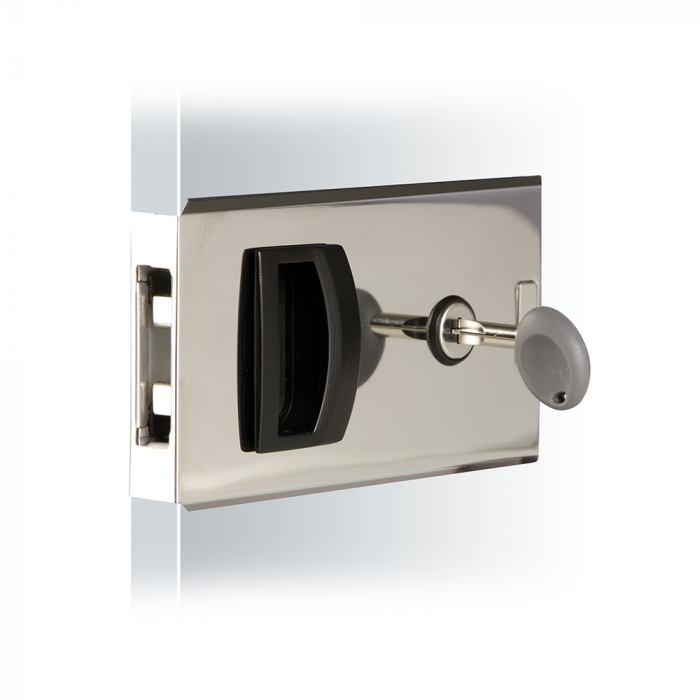 Southco Flush Sliding Door Latch - Square - Aluminum