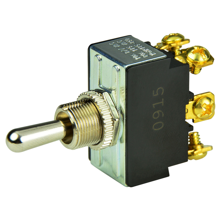 BEP DPDT Chrome Plated Toggle Switch - (ON)/OFF/(ON) BEP DPDT Chrome Plated Toggle Switch - (ON)/OFF/(ON)