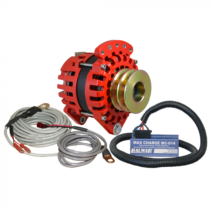 Balmar Alternator 3.15" Dual Foot Saddle Dual V Pulley Regulator & Temp ...