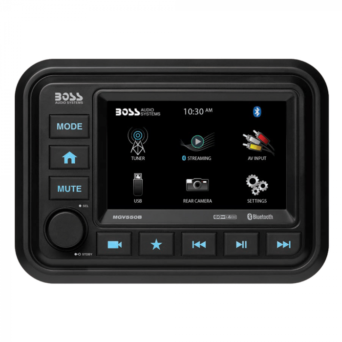 Boss Audio Bluetooth (Audio Streaming) Marine Gauge Digital Media AM/FM ...