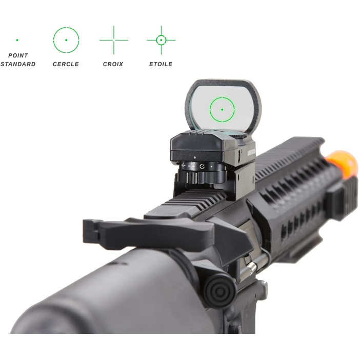 Lancer Tactical Airsoft 4 Reticle Red/Green Reflective Sight Black