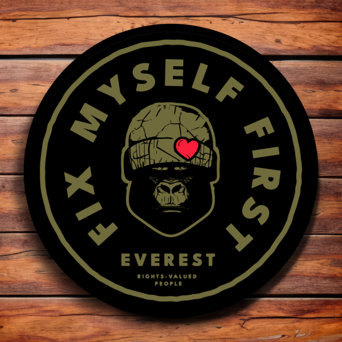 The Fix Myself First 4" Decal Inspired By Vincent "Rocco" Vargas